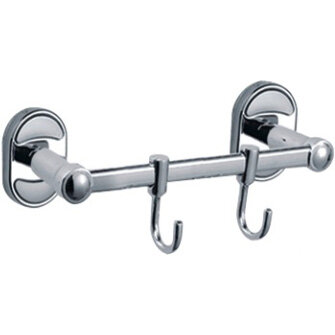Крючки LEDEME L1915-2, хром, нержавеющая сталь, двойные, для ванной