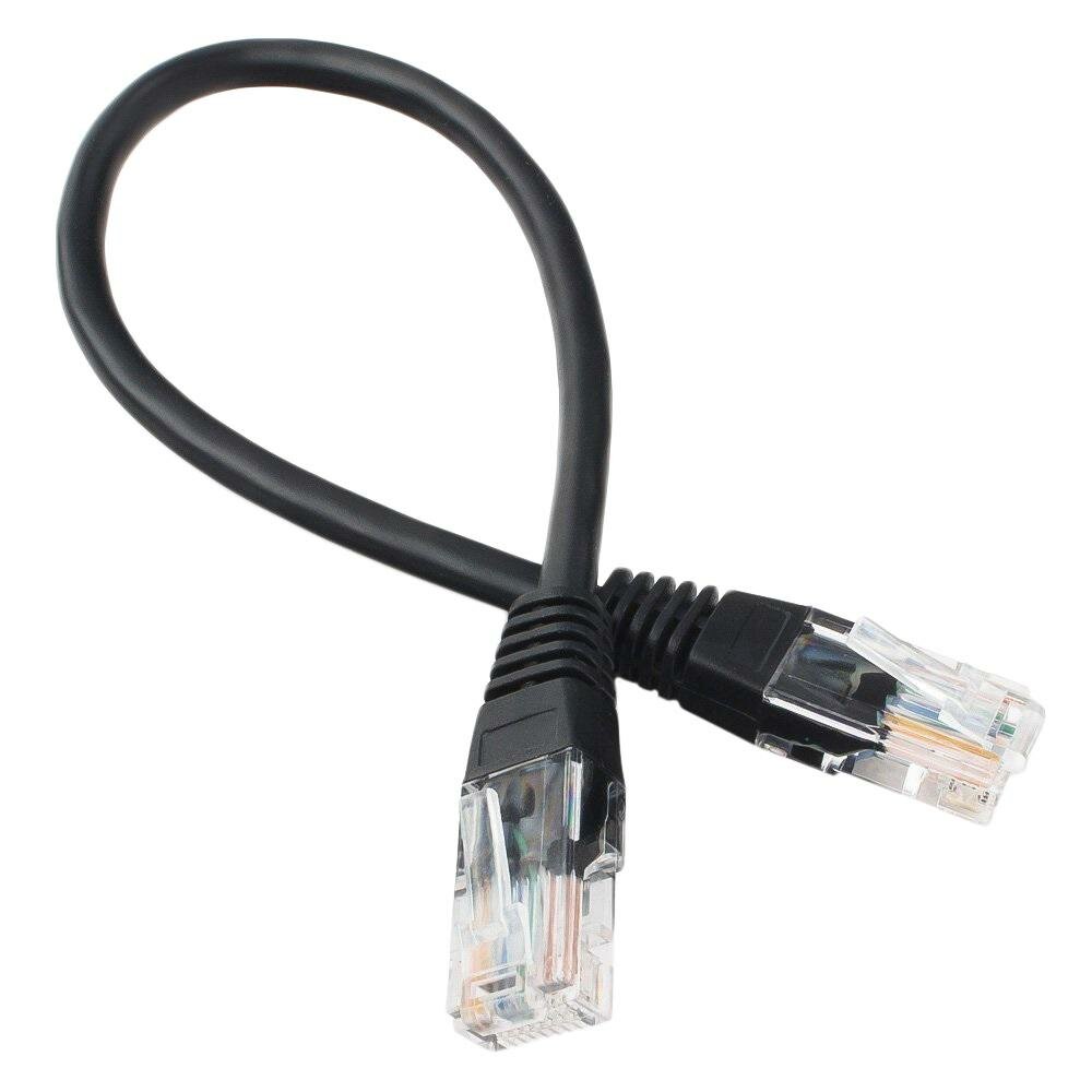 Патч-корд UTP Cablexpert кат.5e PP12-0.25M/BK, 0.25м, чёрный 1124616