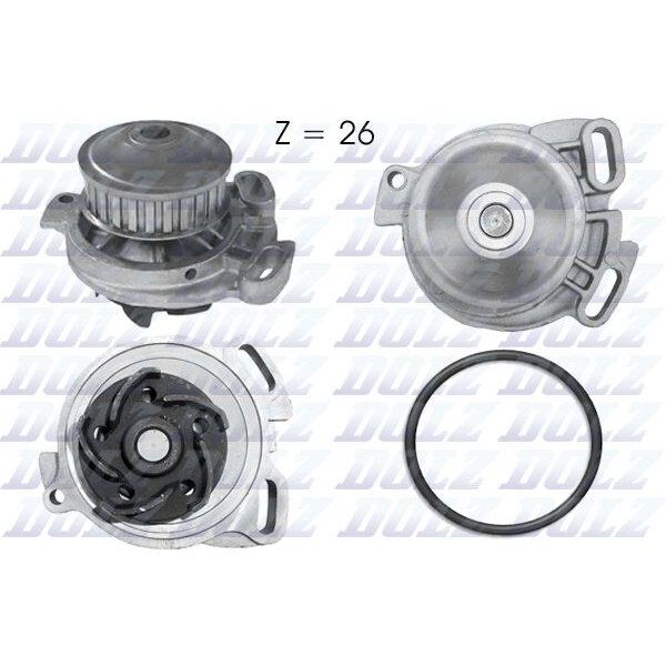 Насос водяной помпа для автомобиля Audi Volkswagen, DOLZ A152 (1 шт.)