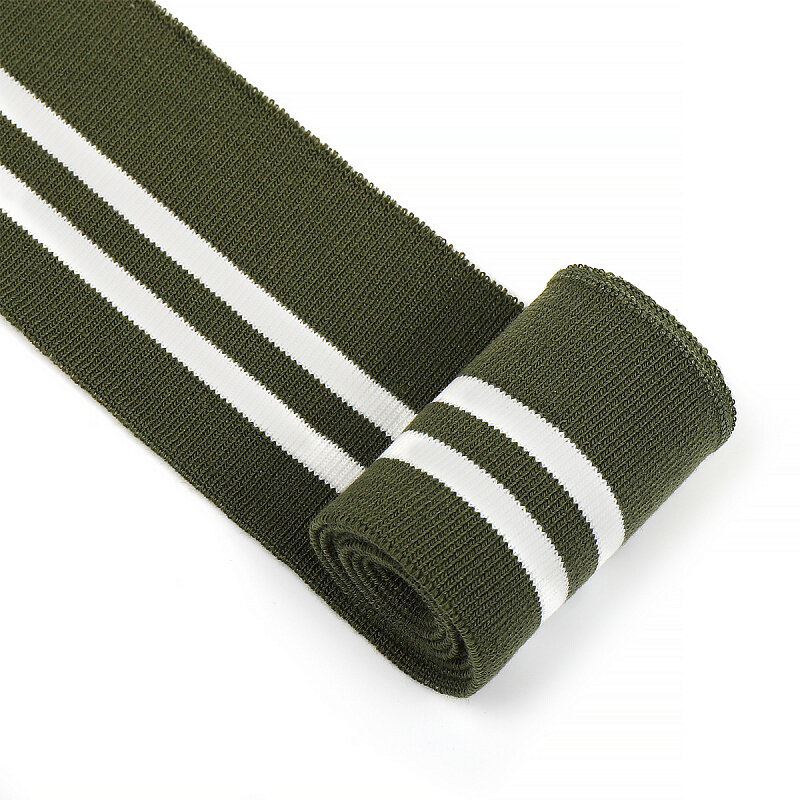 Подвяз трикотажный (2 шт) 6 х 80 см цв. хаки/белый