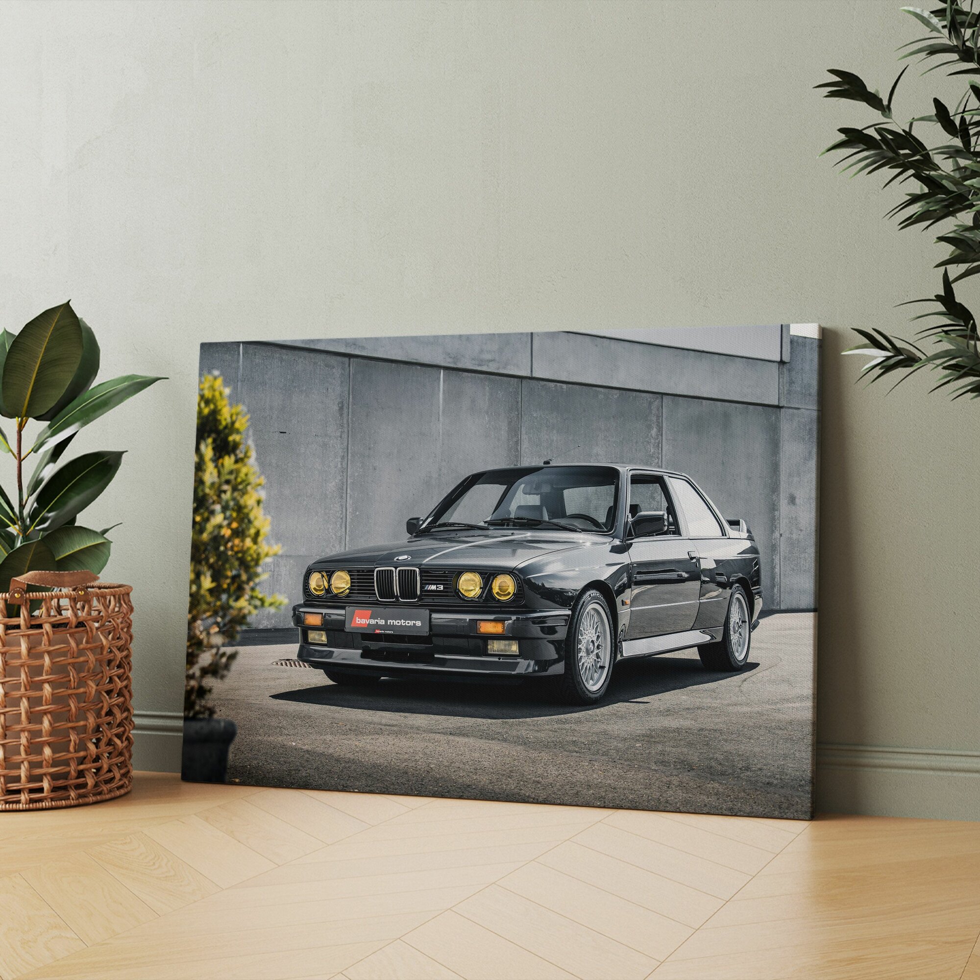 Картина на холсте (bmw e30 e m 3 m3 e m бмв м3) 30x40 см/для интерьера/в комнату/на стену/в подарок