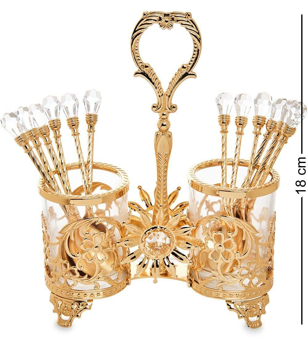 Набор десертных вилочек и ложечек A2036840 Crystal Temptations, Металл, кристалл