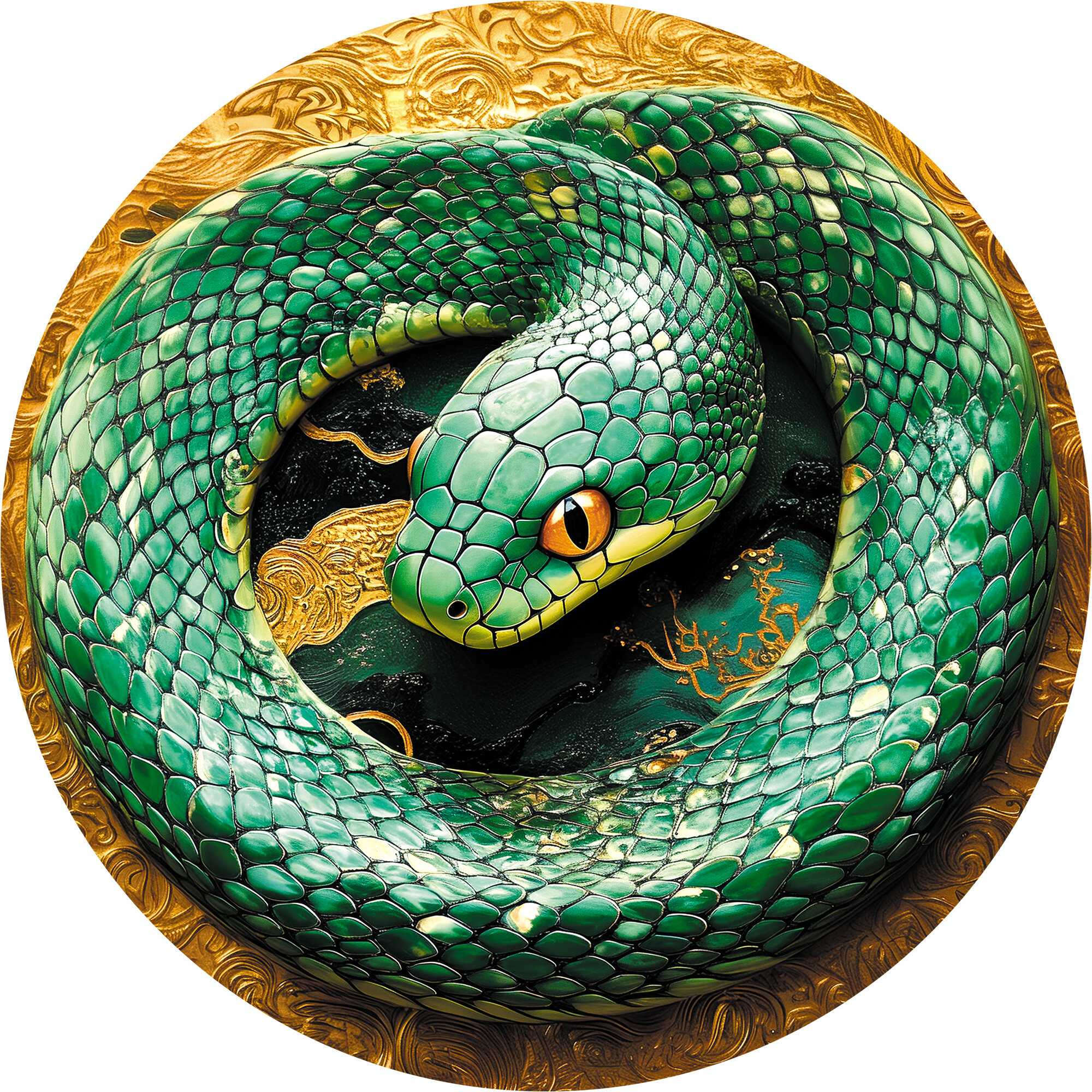 Деревянный пазл "Змея" коллекции "Мир животных" / 30х30см, 216 деталей / Подарок для взрослых и детей