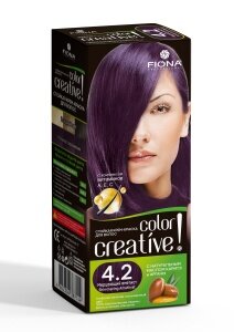 Краска для волос Fiona Creative colorтон 4.2, Мерцающий аметист