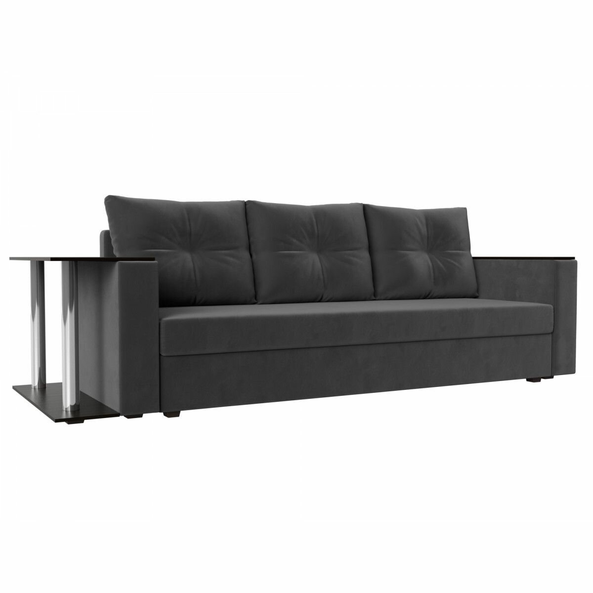 Диван прямой Атланта Хит со столом, Велюр, Модель 112475