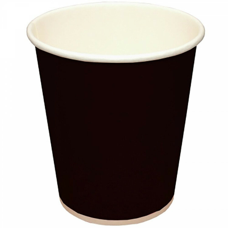 Стакан бумажный 200/260мл черный 50шт в упаковке. Количество в наборе 2 шт.