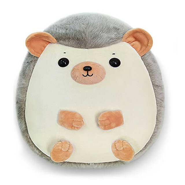 ПД-Ежик Подушка декоративная Ежик 39х35 см серого цвета для интерьера дома