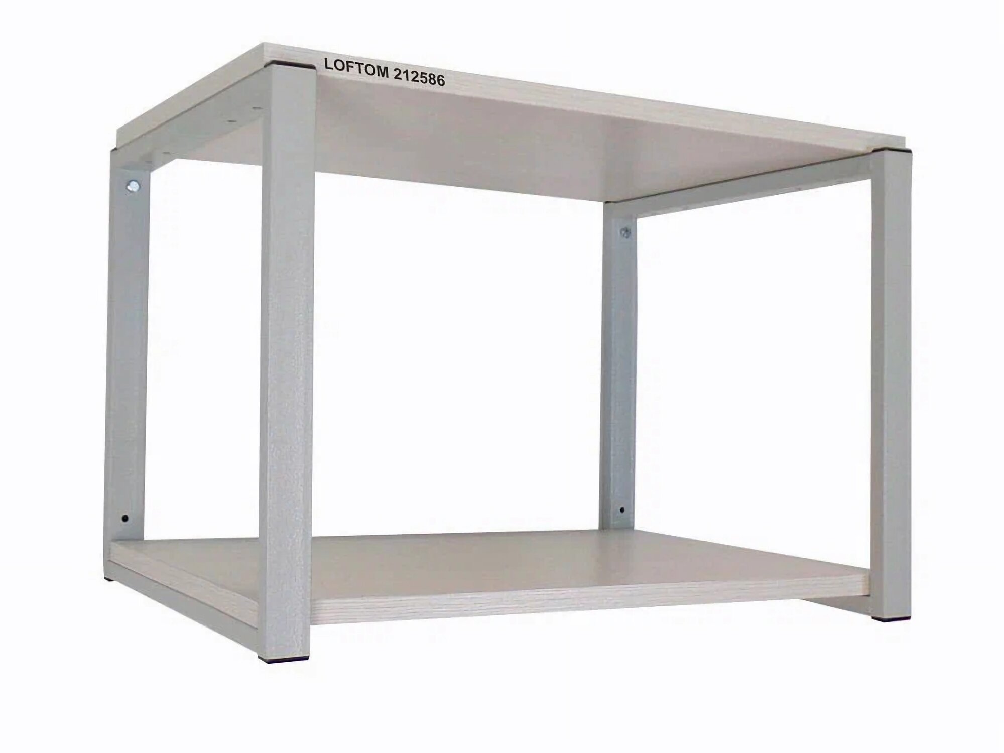 Полка для техники GARROSS "SIBERIA 212586", две полки 35х54 см, высота 38 см, каркас серый, цвет полок сосна выбеленная