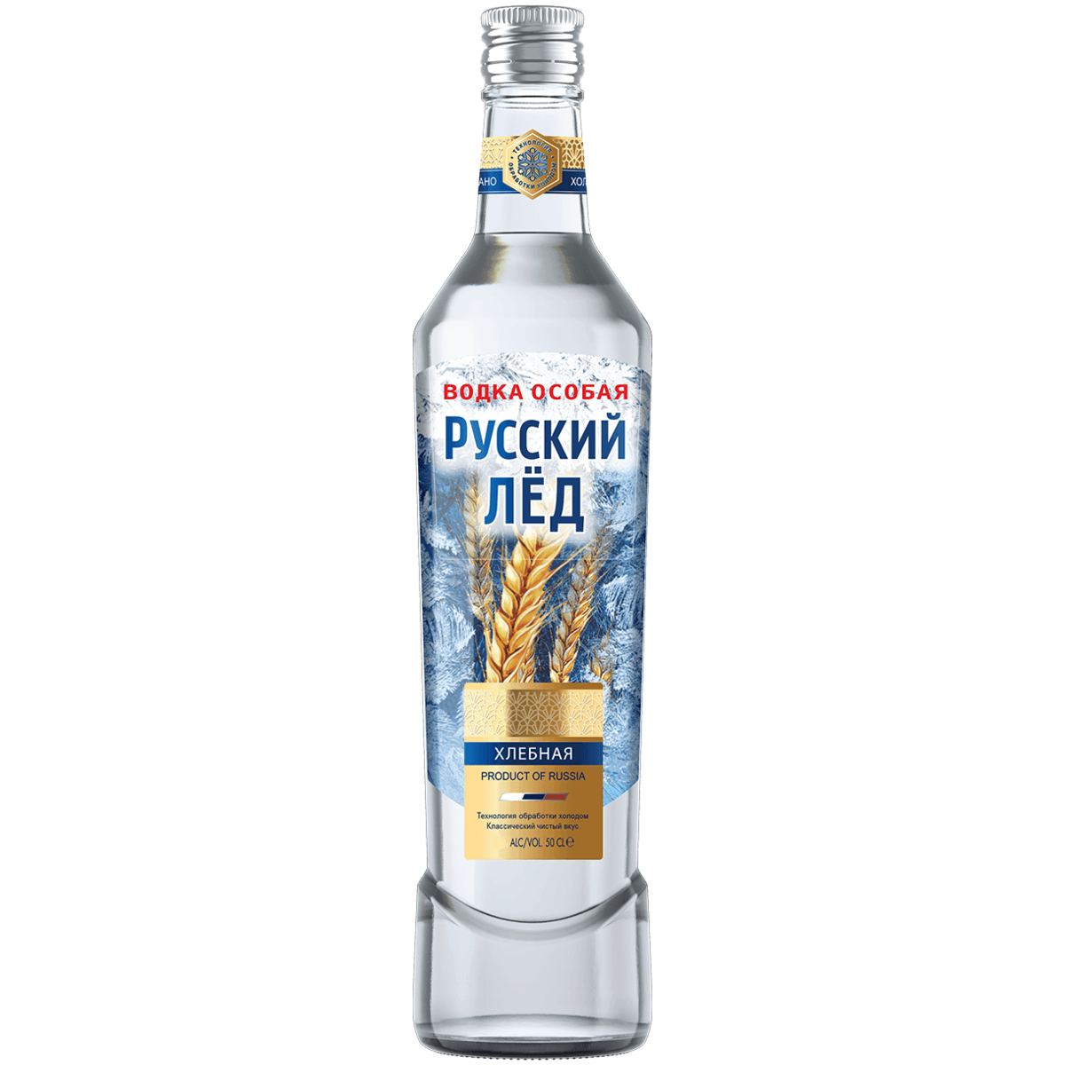 Водка "Русский Лед" Хлебная, классическая, 38% крепость, 0,5 л