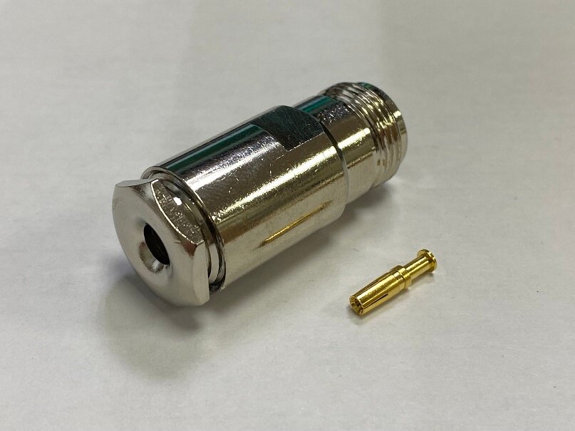 Разъем высокочастотный N-212F (3 шт), розетка (гнездо) N прижимная на кабель RG-58
