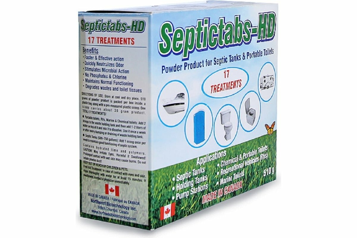 Санитек SEPTICTABS-HDсредство для выгребных ям и баков для отходов, 510 г