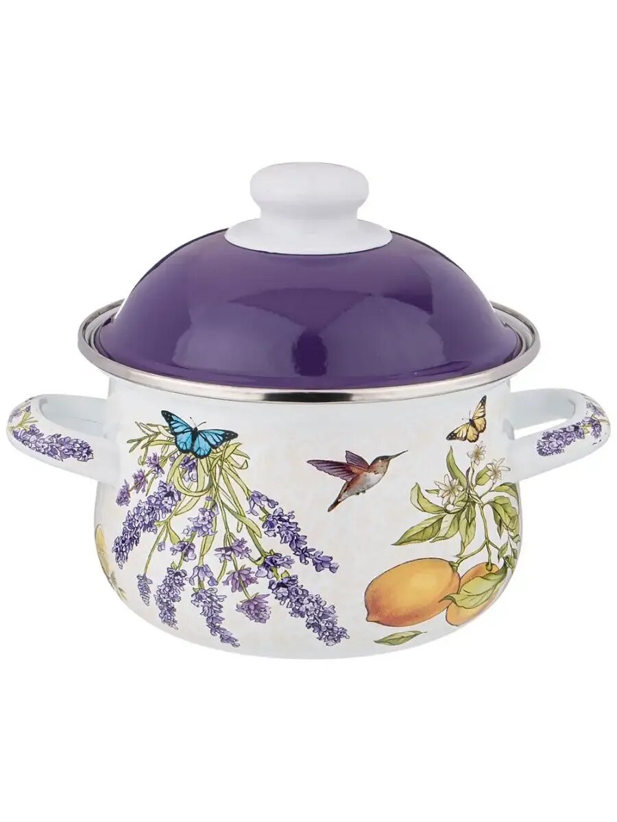 Кастрюля эмалированная Прованс, 1.5л
