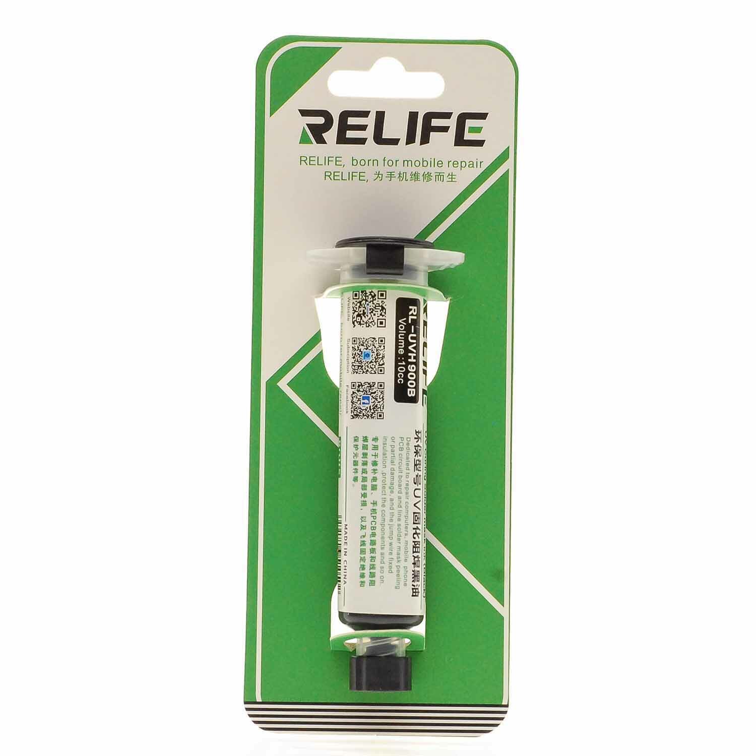 Защитный лак (маска) для плат RELIFE RL-UVH900B, 10ml, черный