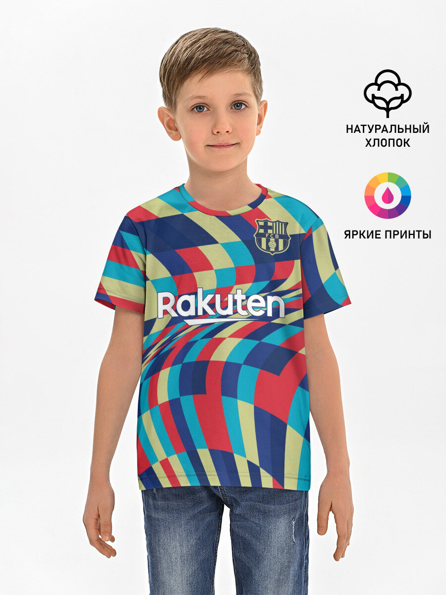 Футболка хлопковая детская FC Barcelona | La Liga Pre-Match (2021/22)