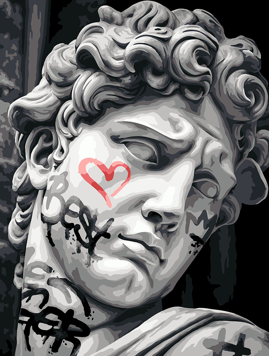 Фрея PNB/PM-276-EH99 Набор для раскрашивания по номерам 40 х 30 см Давид с граффити