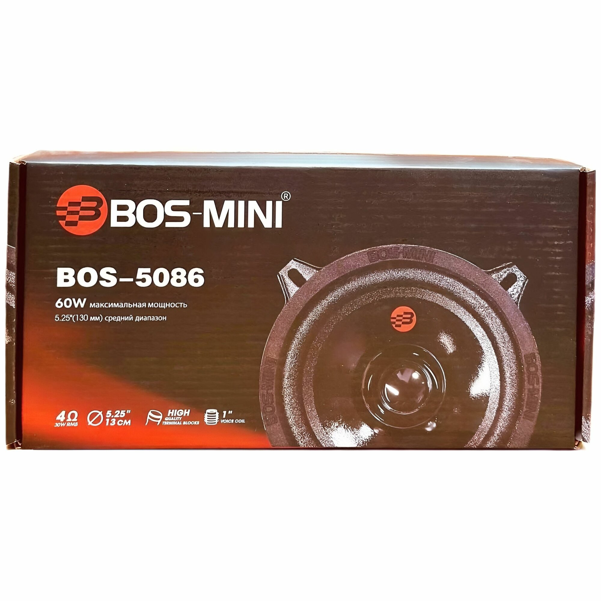 Автомобильные колонки BOS-MINI BOS-5086, 60Вт, 5.25(13см)