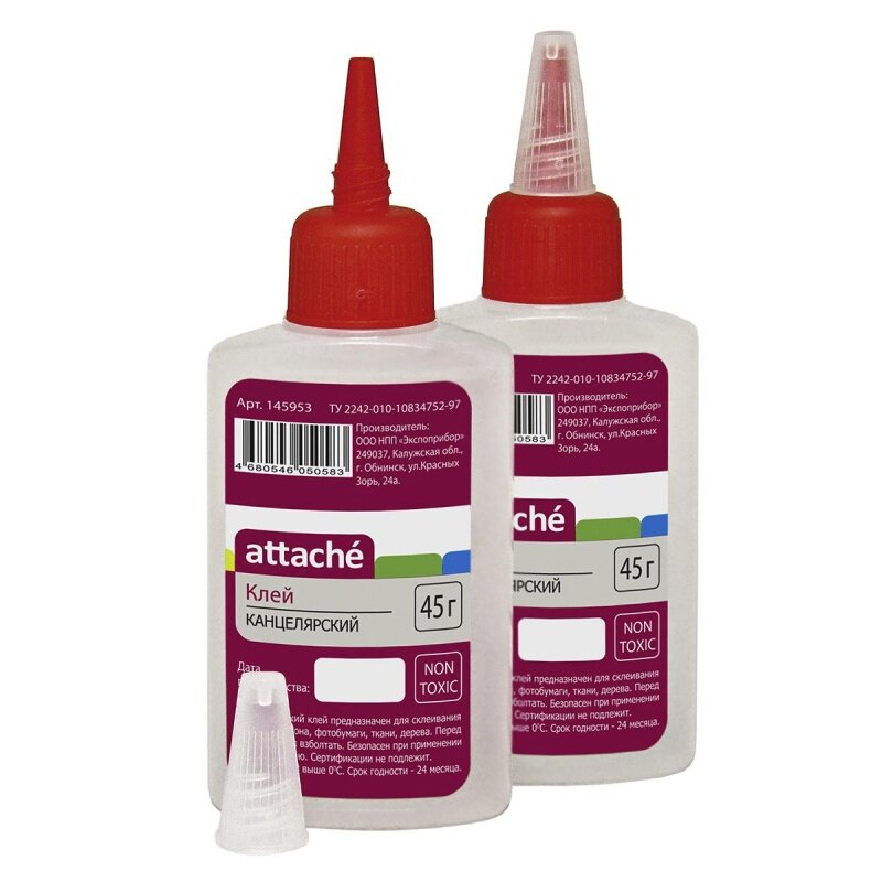 Клей канцелярский Attache синтетический, 45 мл