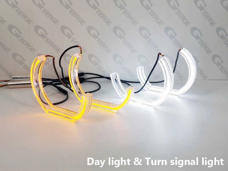 Для Toyota Chaser JZX100 ультра яркий A/W Switchback дневной свет указатель поворота DTM стиль светодиодный ангельские глазки комплект колец Halo White Amber