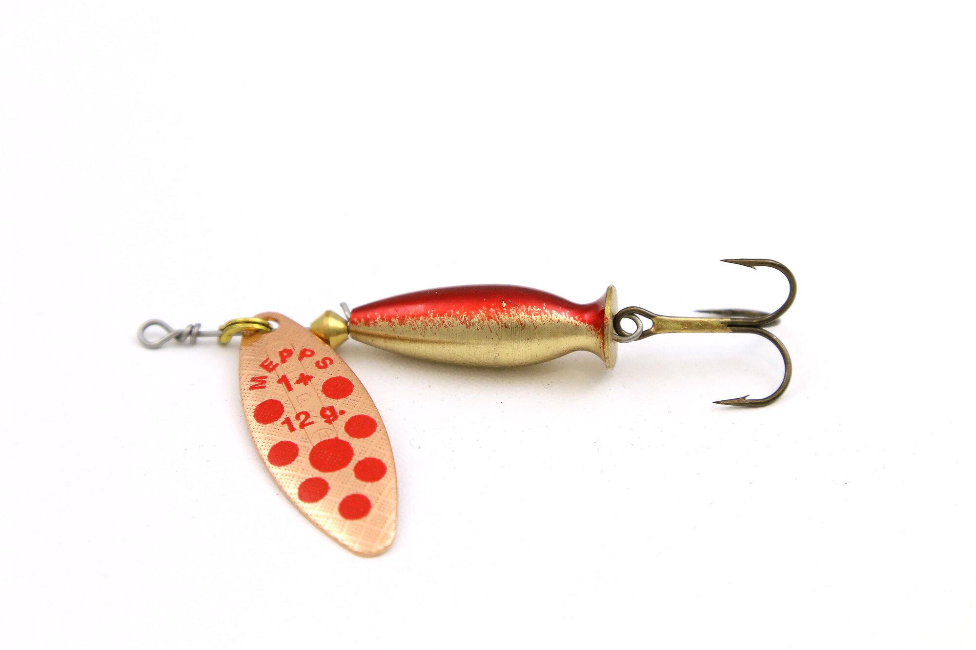 Блесна вращающаяся MEPPS Aglia Long Heavy PTS 12.0г №1+ #C red