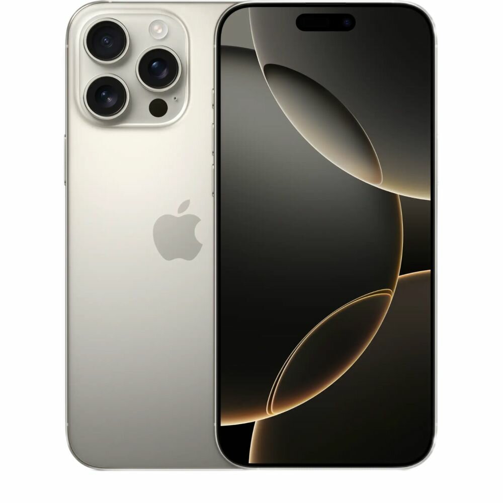 Смартфон Apple iPhone 16 Pro Max 1 ТБ, Dual: nano SIM + eSIM, натуральный титан