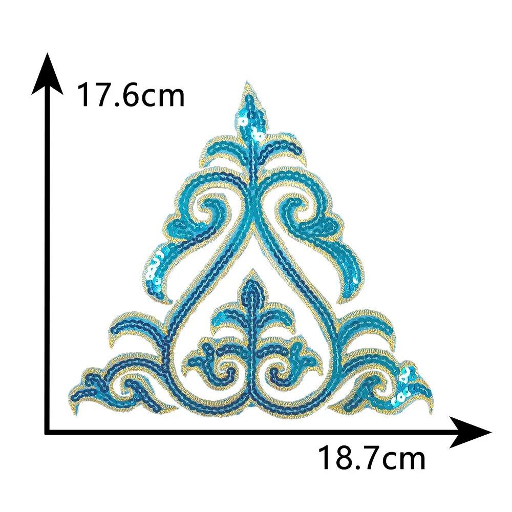 Термоклей для глажки пайетками The Young Siblings Голубой, styleC8002