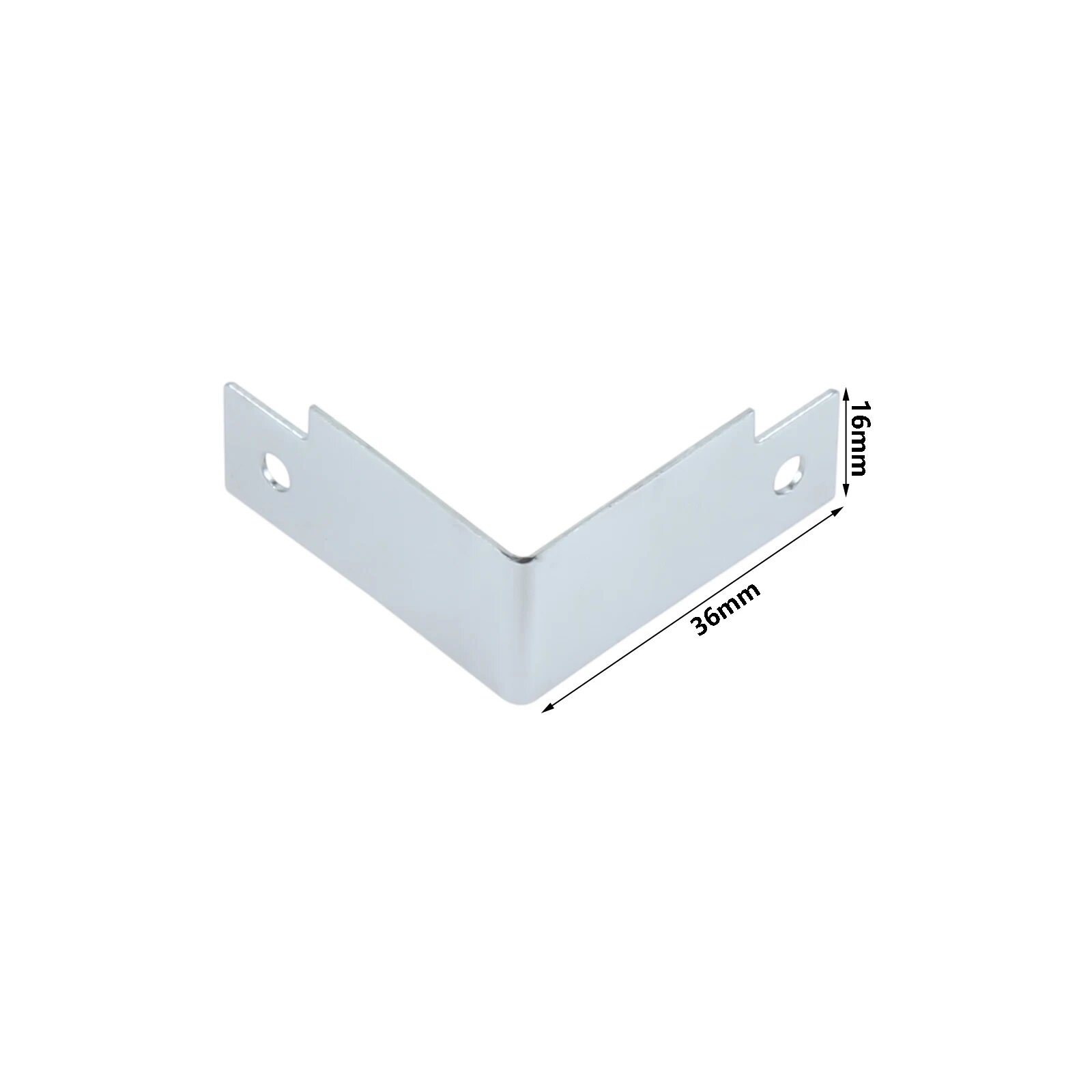 Угловой кронштейн 36x16mm, 2 отверстия, цвет 36 x 16mm