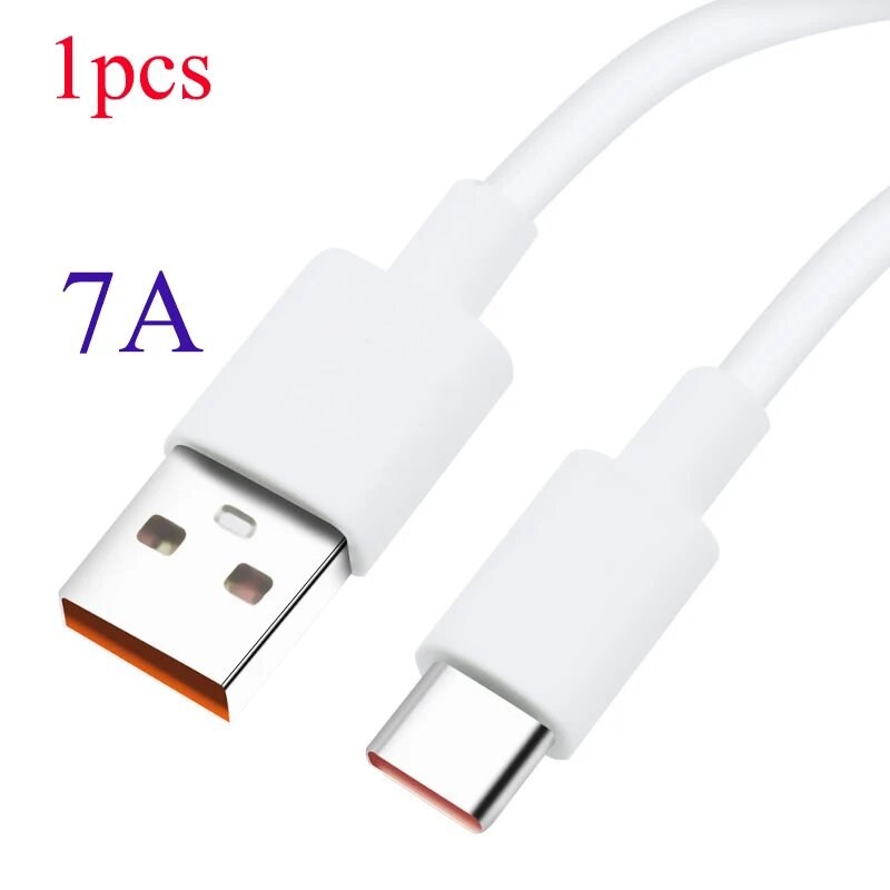 7A 100 Вт USB Type C сверхбыстрый кабель для Huawei Mate 40 30 Xiaomi Honor быстрая зарядка USB C зарядный кабель кабель для передачи данных 0.25m, 7A-1PCS