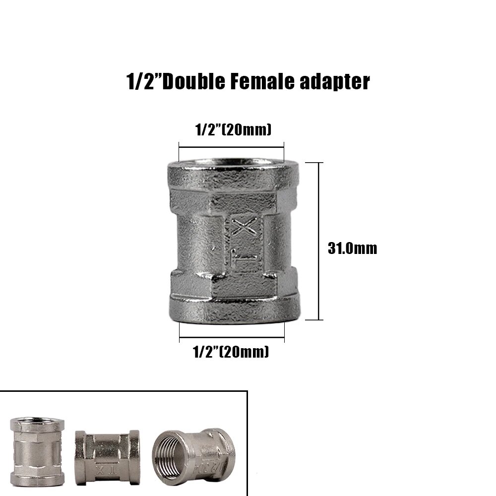 Тройник GI Yuling из нержавеющей стали 304 1/2" 3/4" BSP