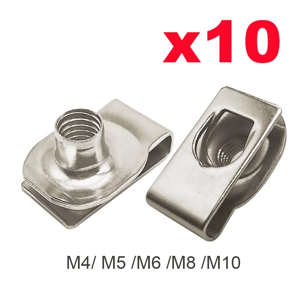Зажимы U-образные M6, нержавеющая сталь, 10 шт.