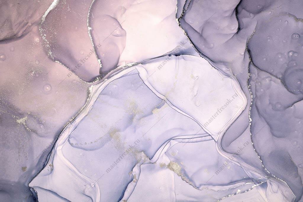 Фотообои Флюид арт сиреневая вуаль 9-1038-S-Флок 270 x 200 см (ВхШ) Бесшовные, флизелиновые, влагостойкие обои MasterFresok