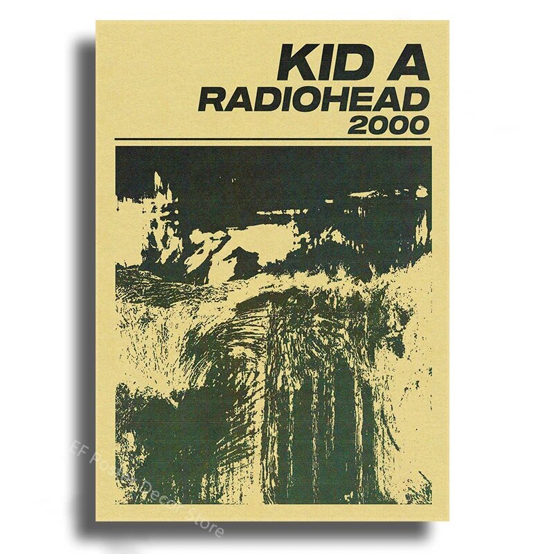 Плакат Radiohead Kid A A4, цвет 26