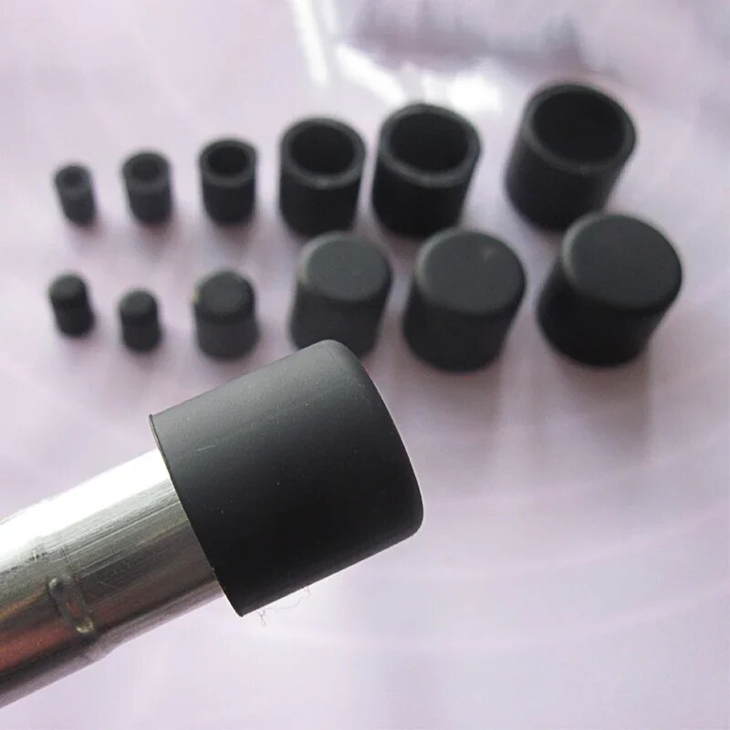 Черные силиконовые круглые колпачки 3-80 мм A 25.7mm, 1PCS