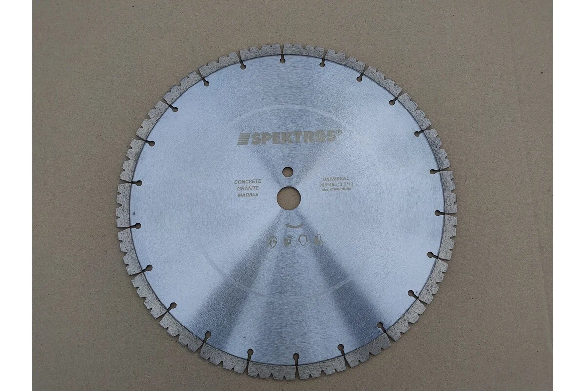 Диск отрезной алмазный SPEKTROS Universal 350 для резки бетона, по гранита, мрамора, кирпича и другого камня