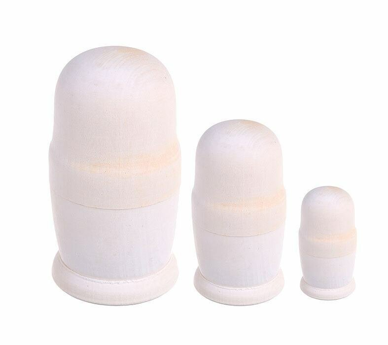 Матрешка RNToys 3 в 1 под роспись (Д-022)
