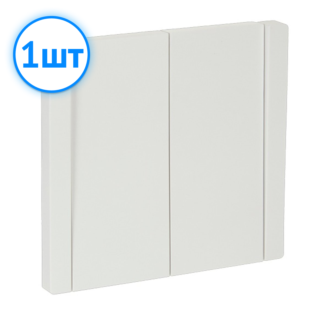 Выключатель двухклавишный проходной IEK FORTE&PIANO 10А FP207 белый FP-V22-0-10-1-K01