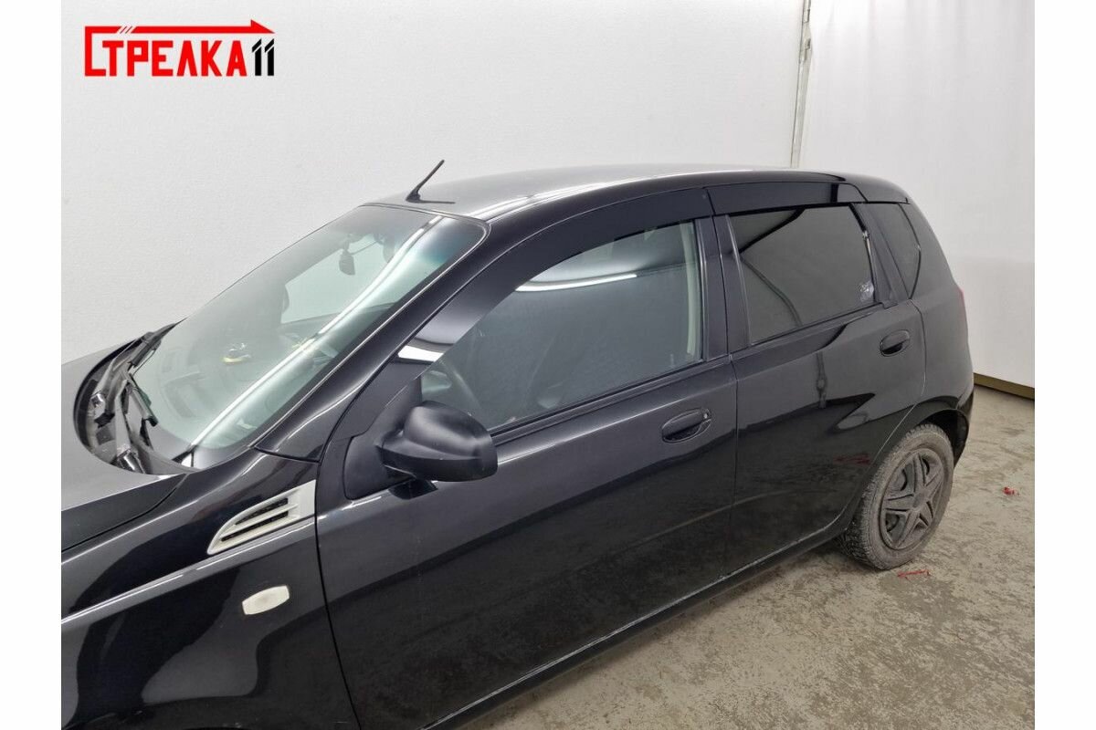 CHEVROLET AVEO 2002-2012 - 2D Дефлекторы окон черные