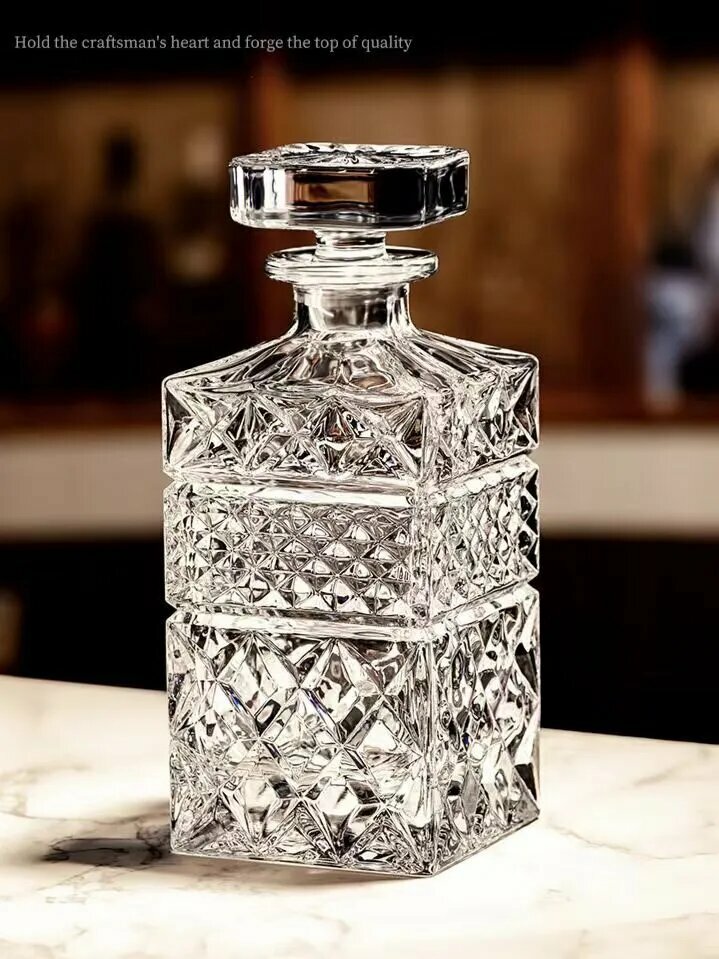 Хрустальная бутылка для вина, набор бокалов для вина, резной западный бокал для вина, бокал для крепких напит, 0.7 л