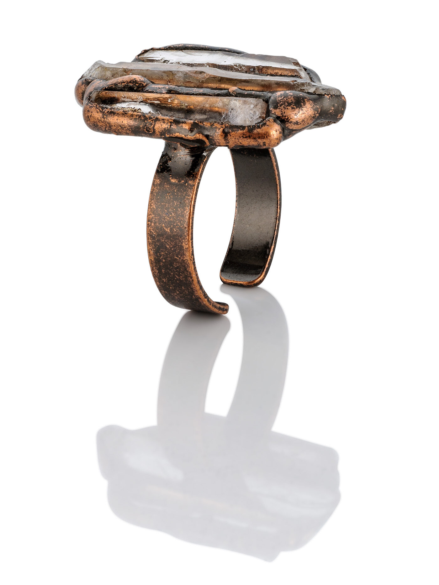 Кольцо, горный хрусталь