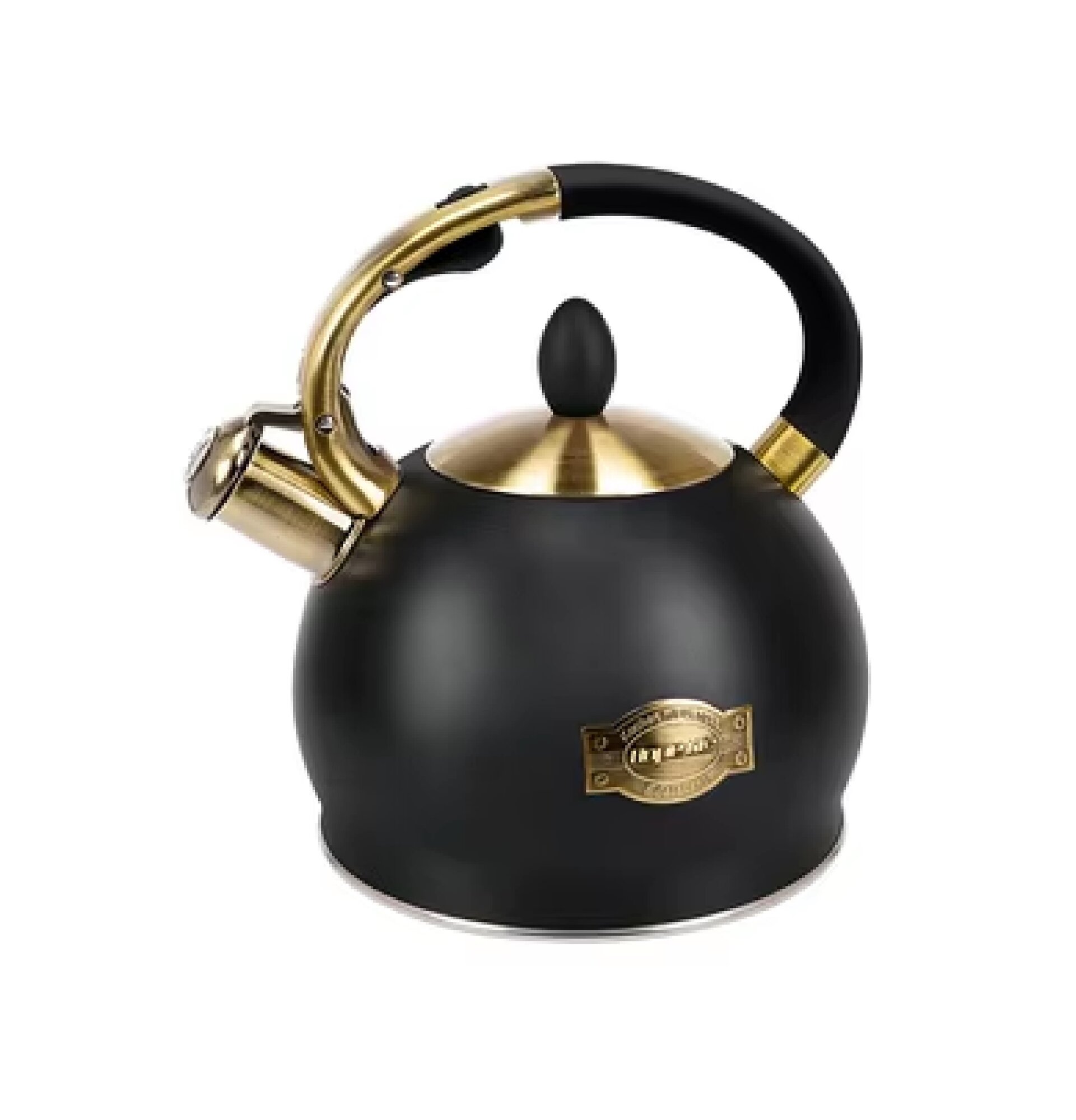 Чайник со свистком Kelli KL-4556, нержавеющая сталь, для всех типов плит, 3л, шоколад