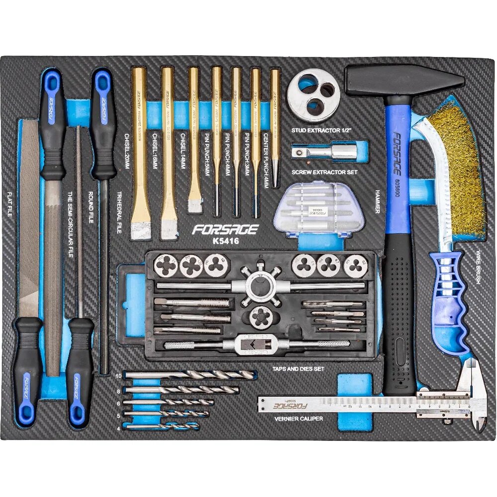 Forsage Набор ударного и режущего инструмента 41 предмет в ложементе F-K5416(51389)