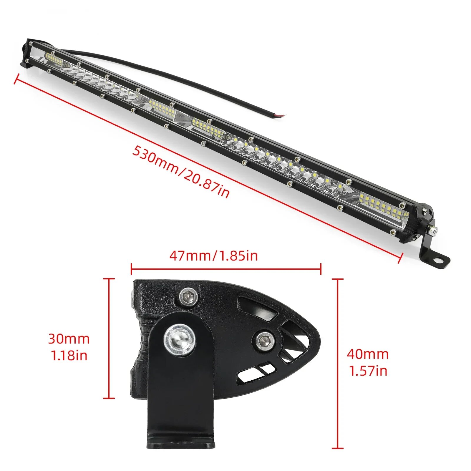 10 20-дюймовый автомобильный светильник, прожектор, 12 В, 24 В, светодиодный рабочий фонарь для Jeep ATV, грузовиков, тракторов, внедорожных рабочих фонарей, супер яркий 53CM