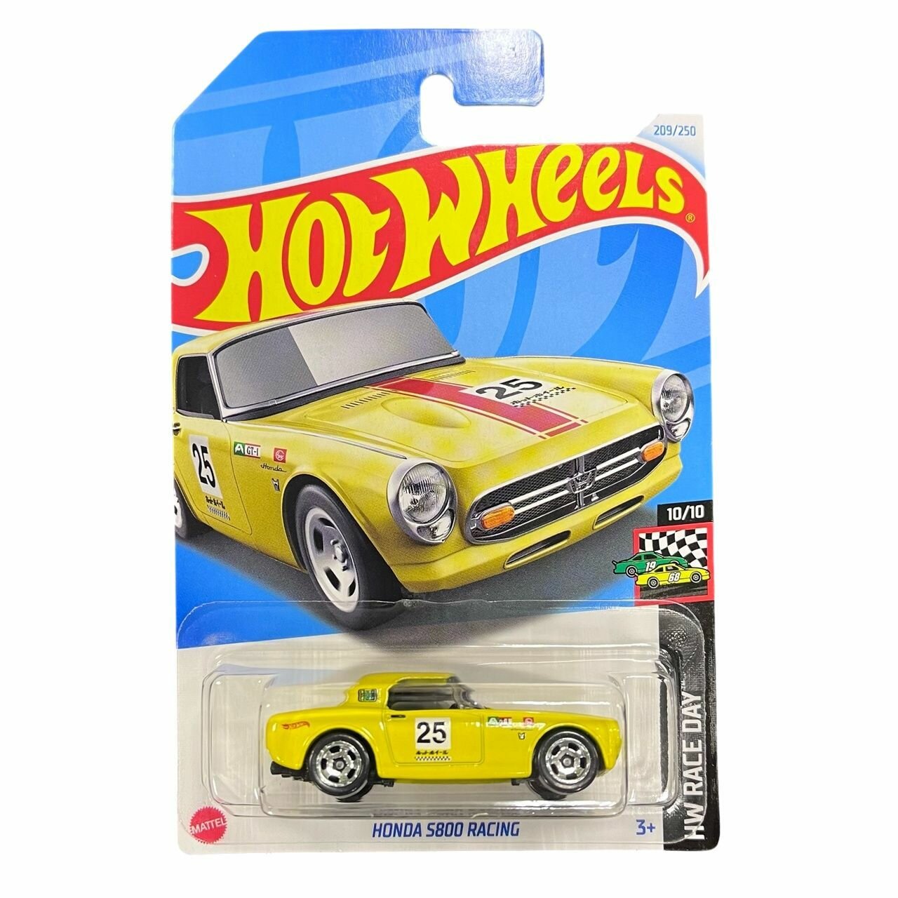 Hot Wheels Машинка металлическая масштаб 1:64 HONDA S800 RACING