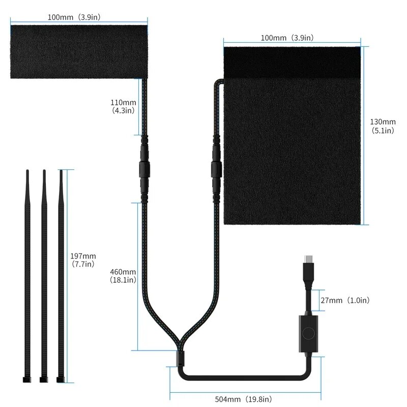 Чехол для ручек с подогревом для мотоцикла, 12 В, чехол для ручек с подогревом, пять регулируемых температур, теплые ручки для мотоцикла