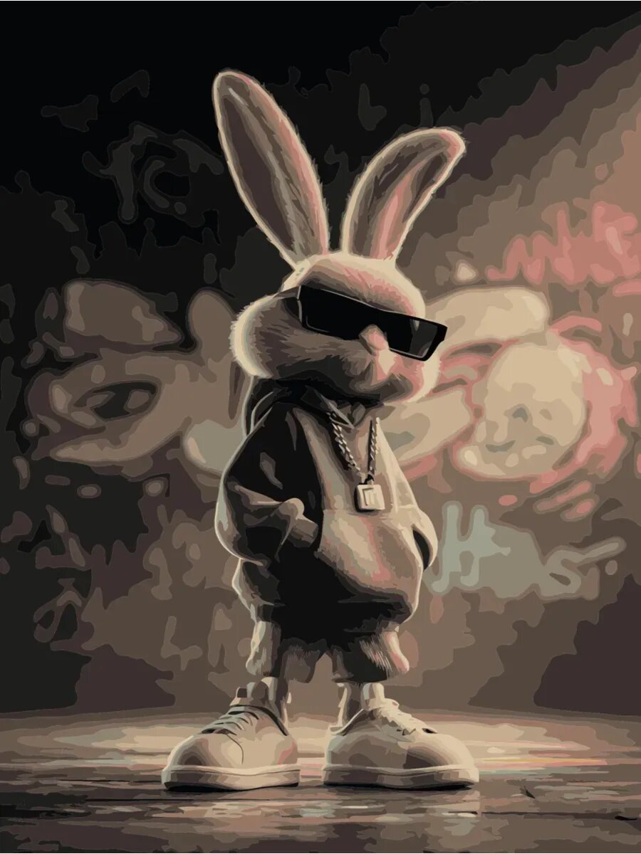 Картина по номерам 30x40 см заяц