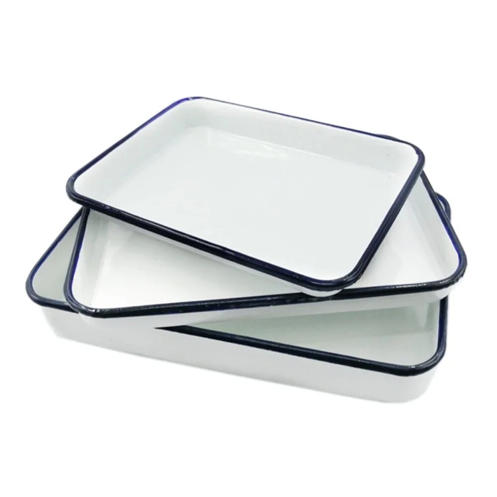 Винтажный противень BearPaw белый 25X30X3.5CM