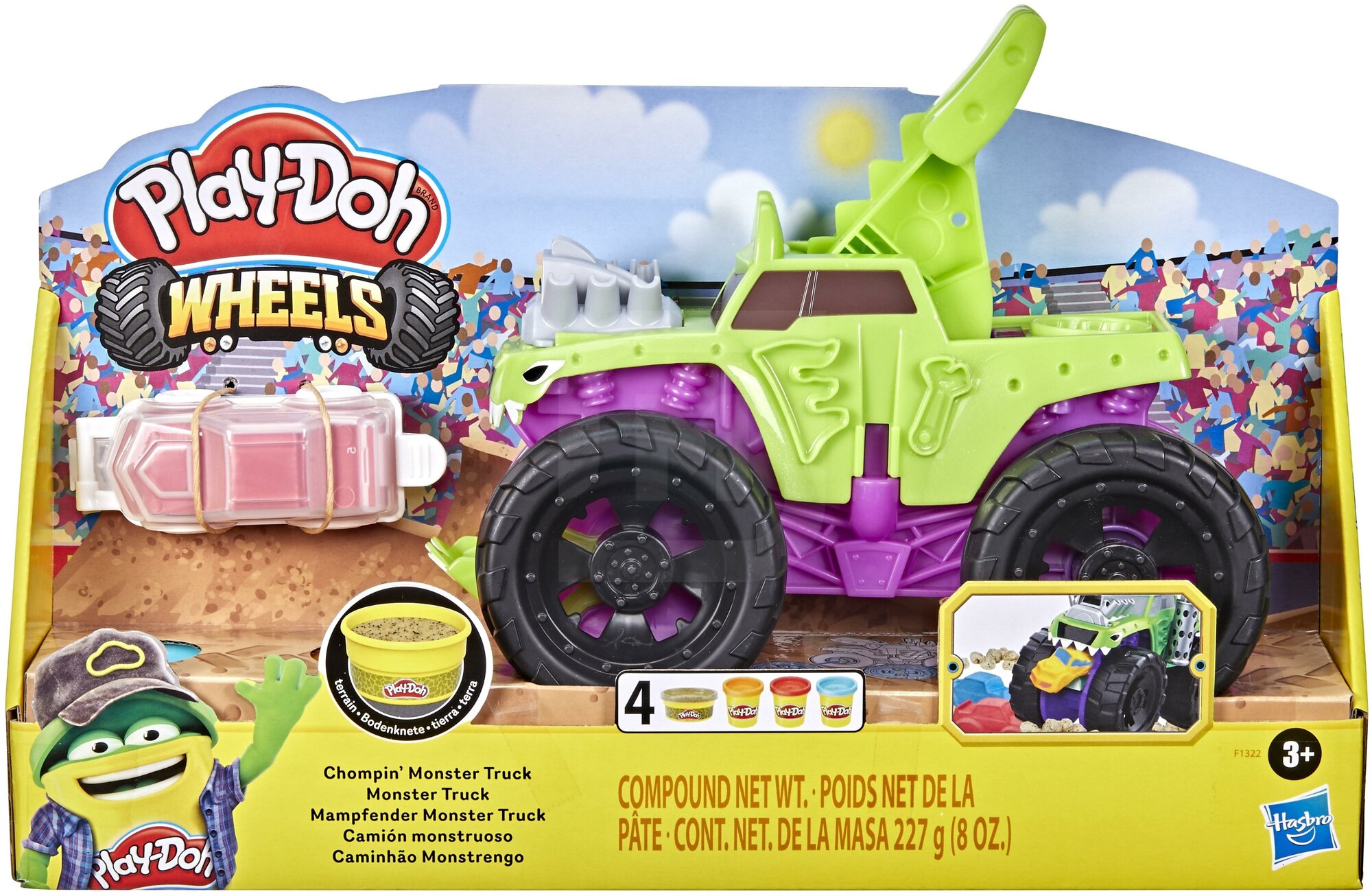 Play-Doh Wheels Игровой Набор Монстр Трак Машина с Массой Для Лепки "Monster Truck" F13225L0