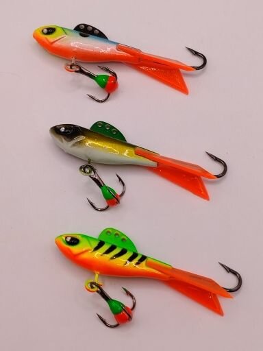 Набор балансиров Lucky John, тройные крючки, 57 мм, 12,5 г, разноцветный, 3 шт.