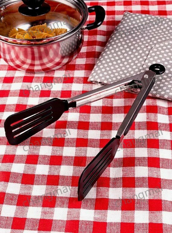 Силиконовые щипцы -лопатка /щипцы для барбекю 35 см нержавеющая сталь/ силикон