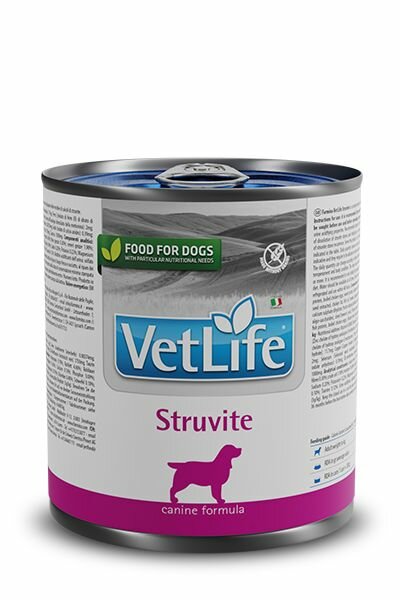 Фармина VET LIFE NATURAL DIET DOG STRUVITE Консервы для собак при МКБ (струвиты) 300г (2833)