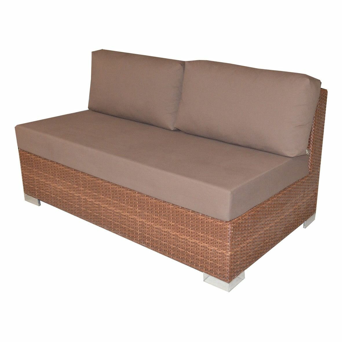 Диван Майами без подлокотников, цвет коричневый, размер 160х95 см